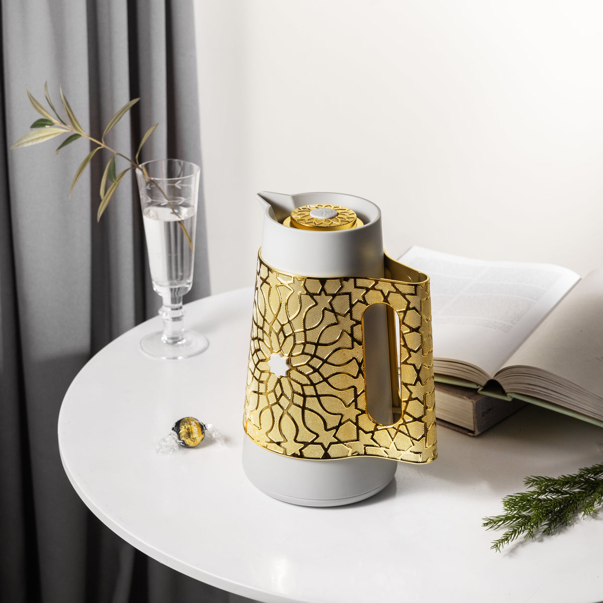 Asala - Vacuum Flask / Thermos - Grey & Gold – Otantik Home
