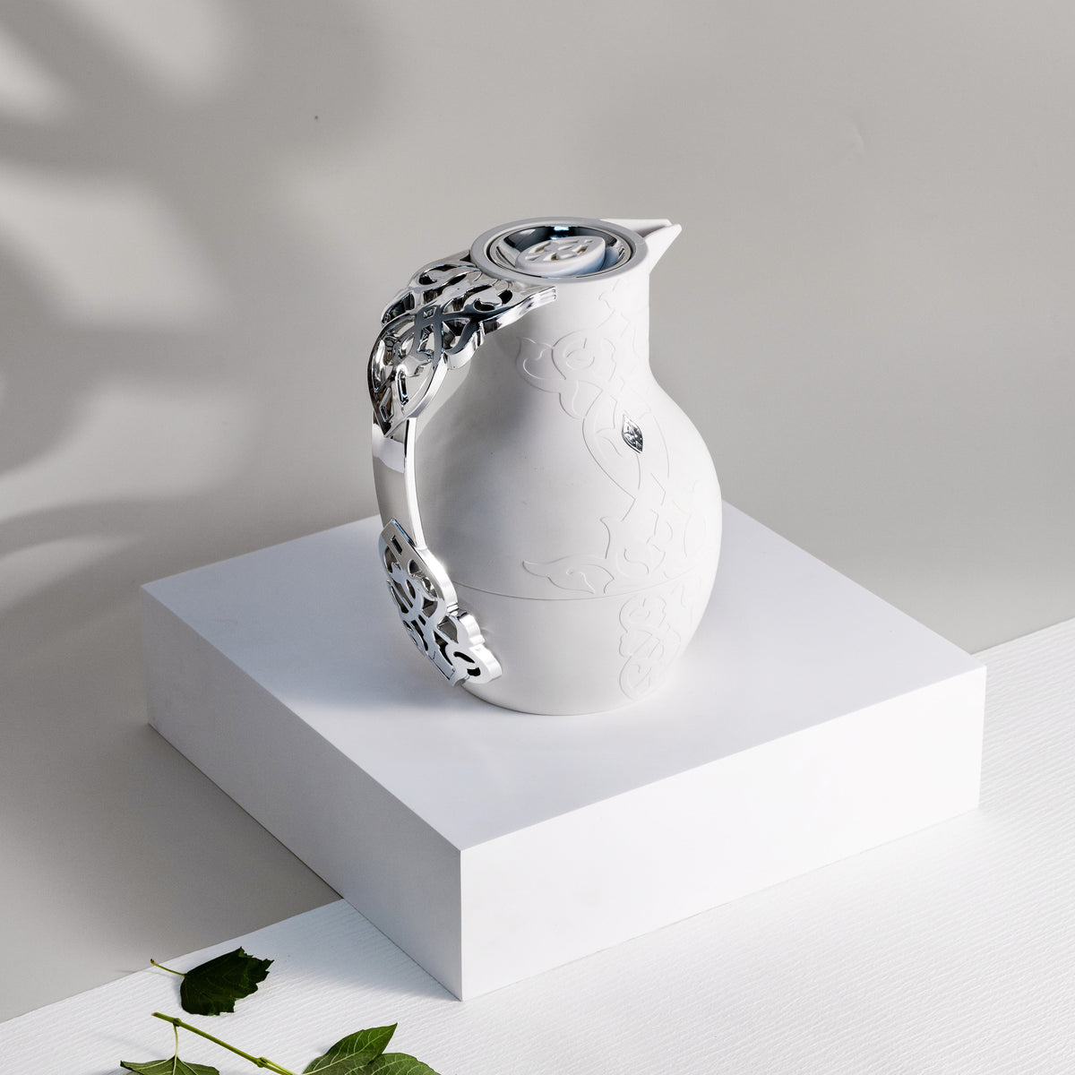 Naqsh - Vacuum Flask / Thermos - White & Silver – Otantik Home