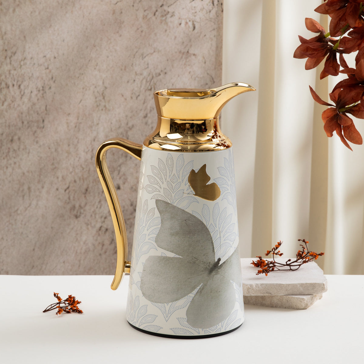 Veloura - Vacuum Flask / Thermos - Brown & Gold – Otantik Home