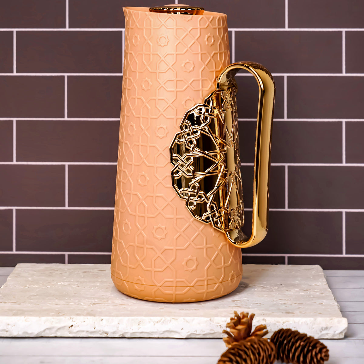 Rosette - Thermos/Vacuum Flask - Orange & Gold – Otantik Home
