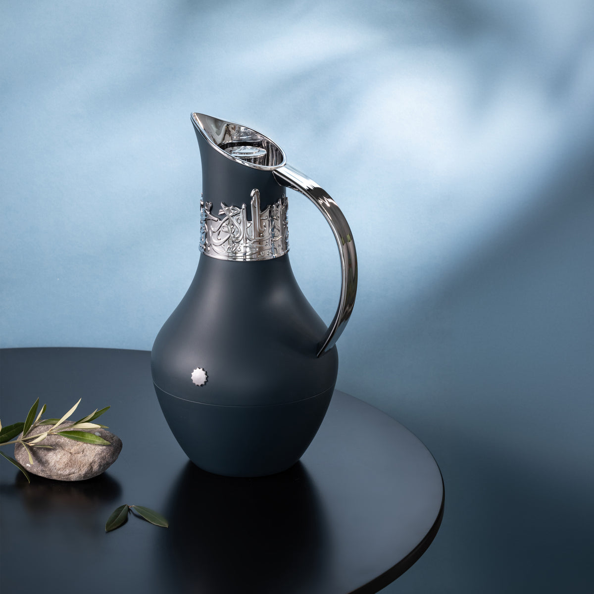 Atheer - Vacuum Flask / Thermos - Dark Blue & Silver – Otantik Home