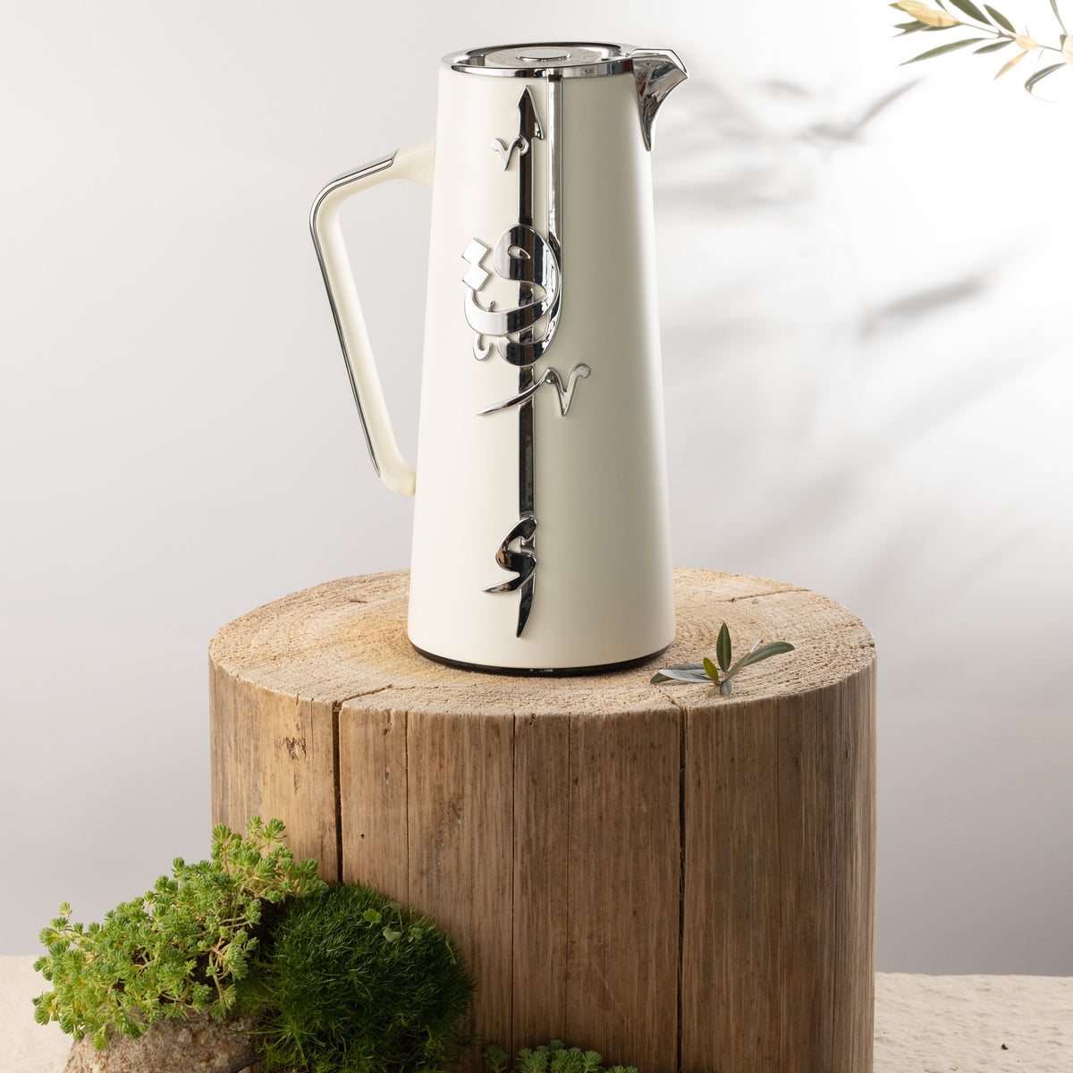 Liqa'a - Vacuum Flask / Thermos - Pearl White & Silver – Otantik Home