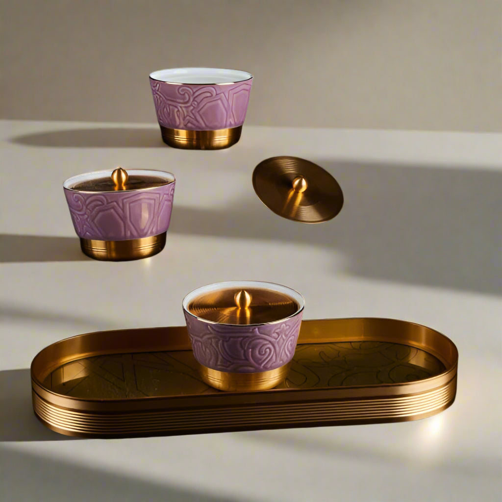 Luxury Majlis- Snacks Serving Set -Glossy Purple – Otantik Home